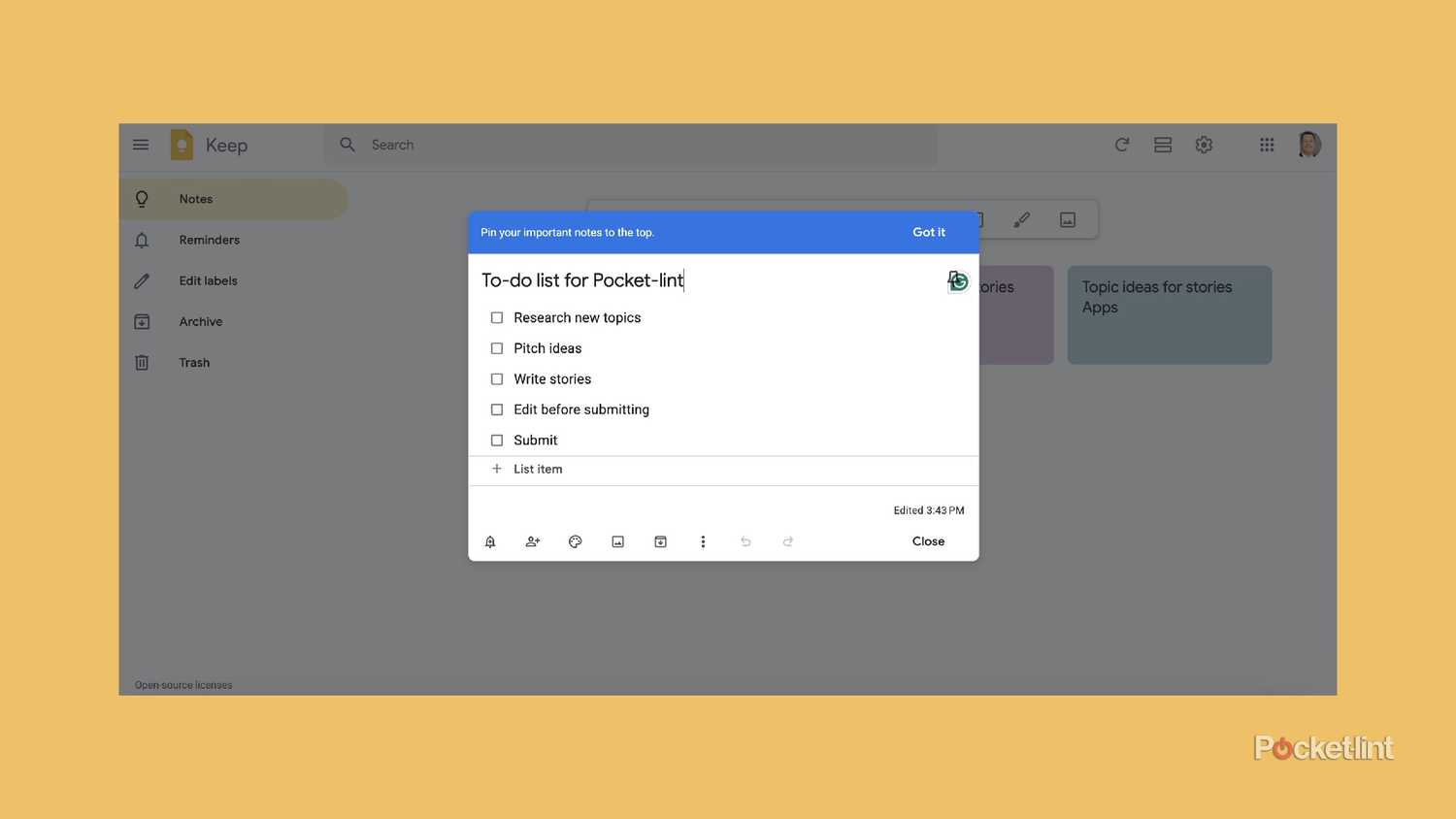 Best Google Keep features
