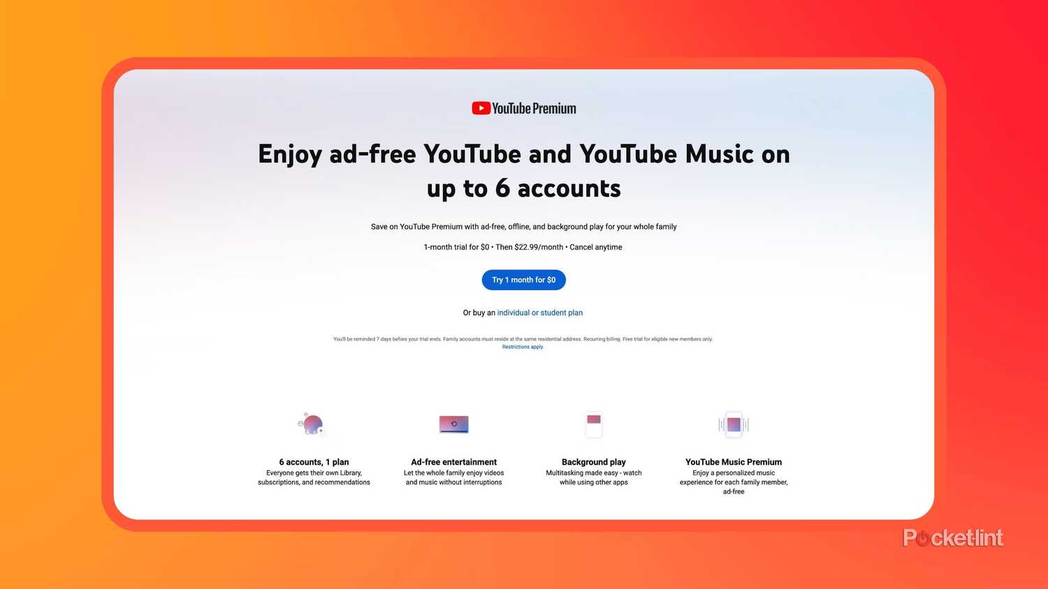 I switched over to YouTube's Premium Family Plan and never looked back