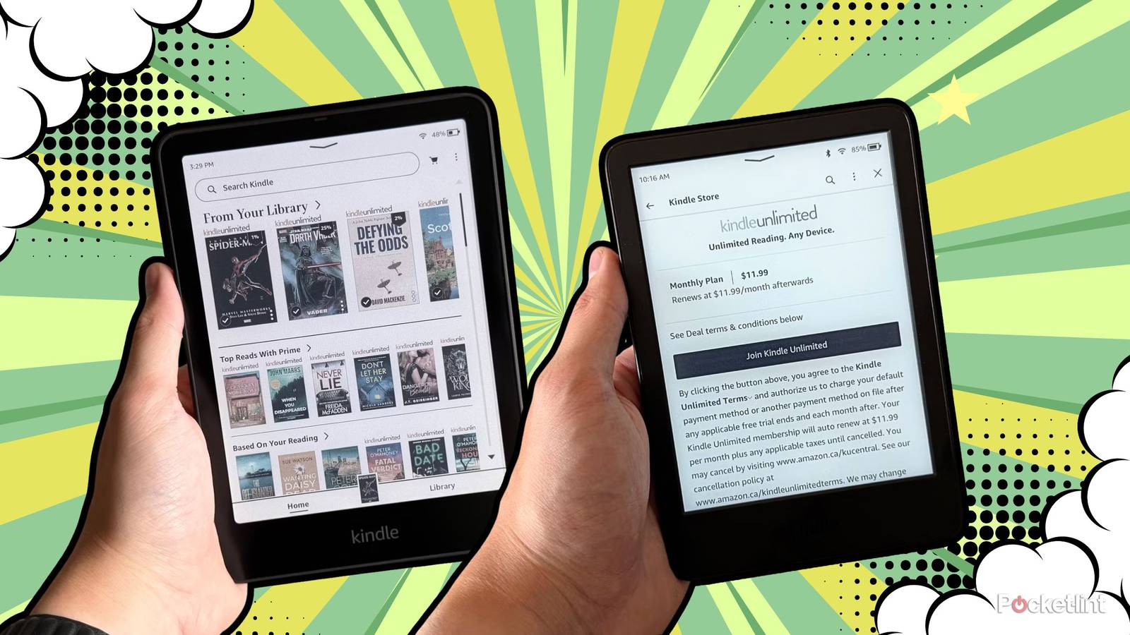 I compared the most expensive Kindle with the cheapest one - this is ...